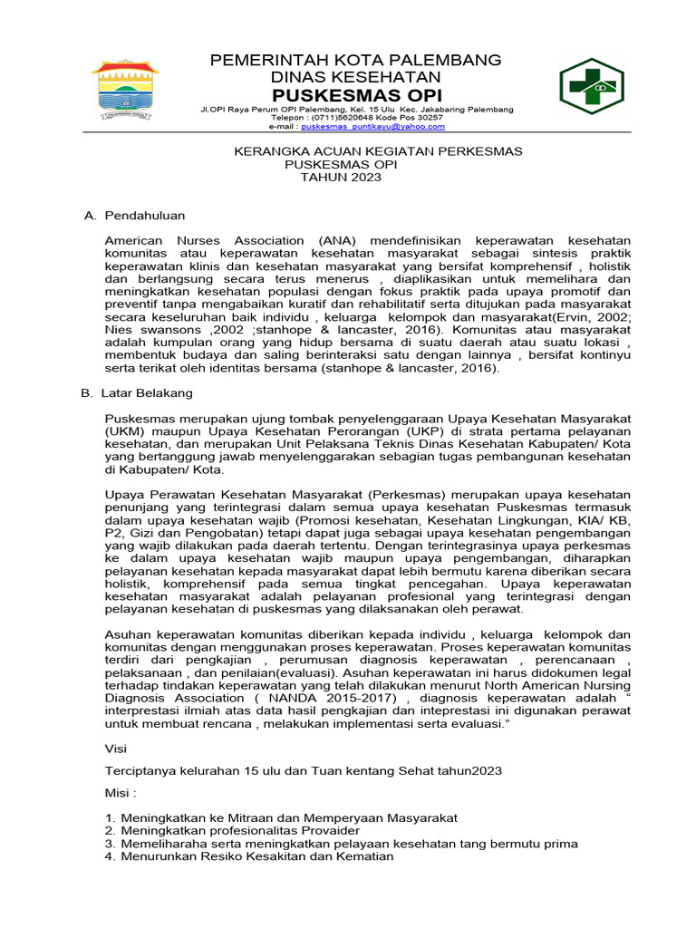 Kak Perkesmas Deka THN 2023 | PDF