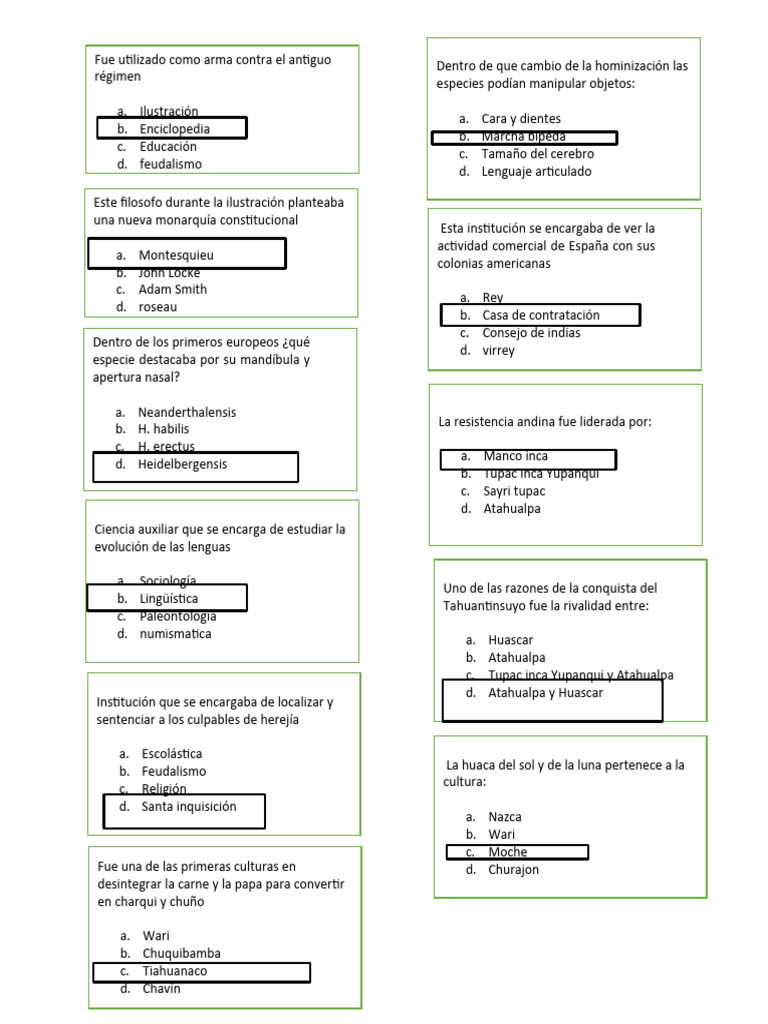 Preguntas Historia 2 (2) ... | PDF