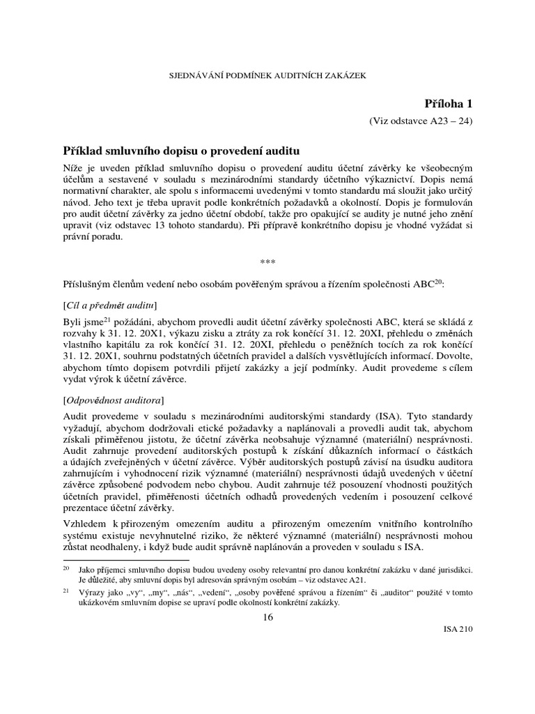 17 Isa 210 Priloha 1 | PDF