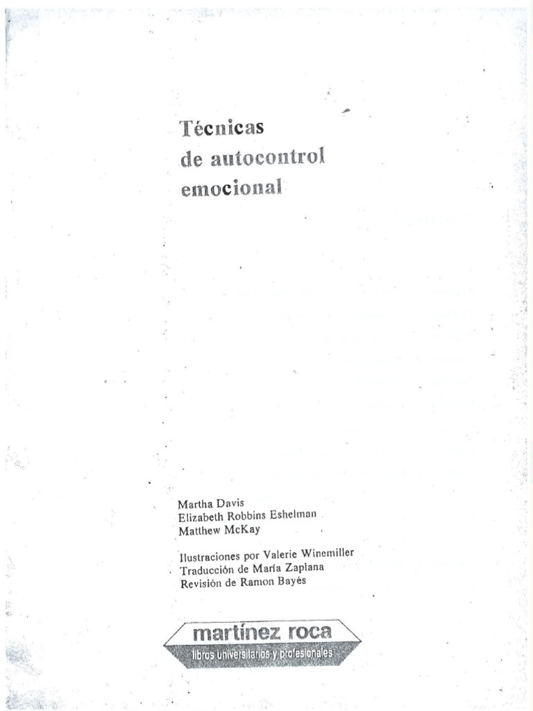 Tecnicas de Auto Control | PDF