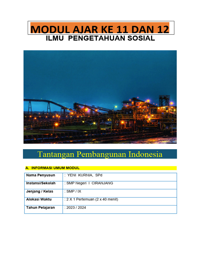 Modul Ajar Ke 11 + 12 Th. 2324 | PDF