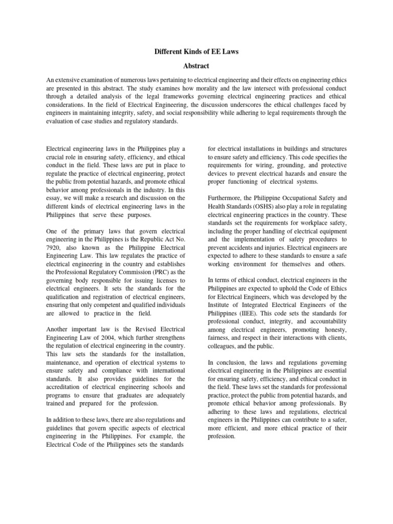 Palomo - EE LAW Quiz | PDF | Safety | Engineer