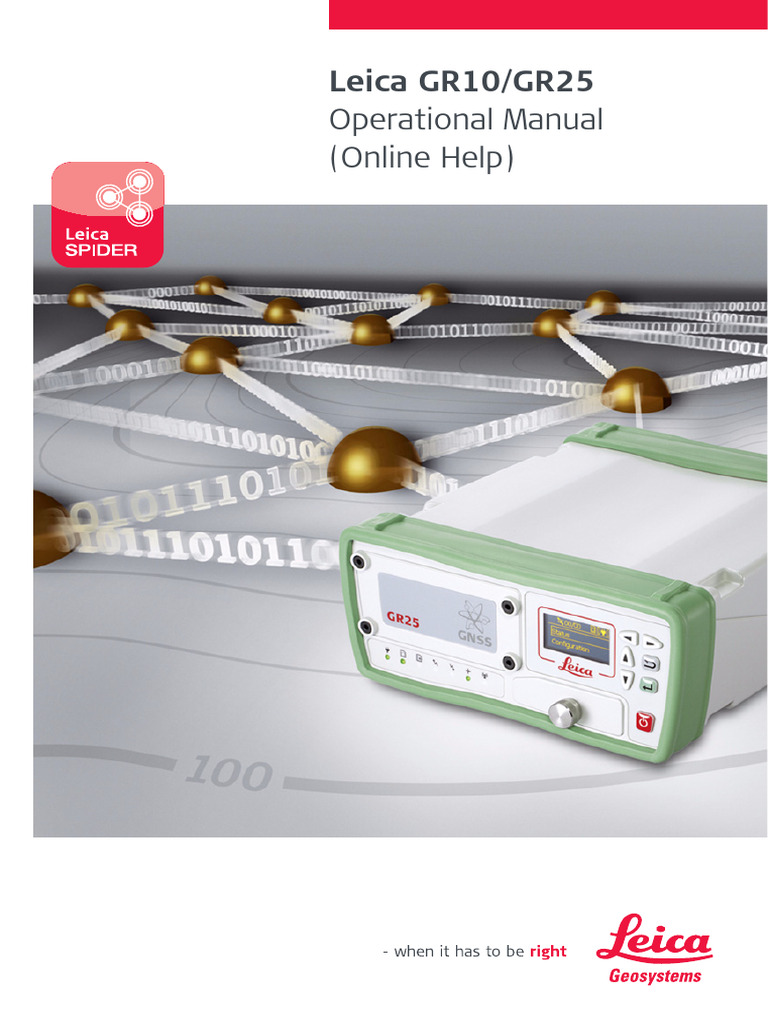 Leica GR10 GR25 Operational Manual | PDF | Computer Network | Usb