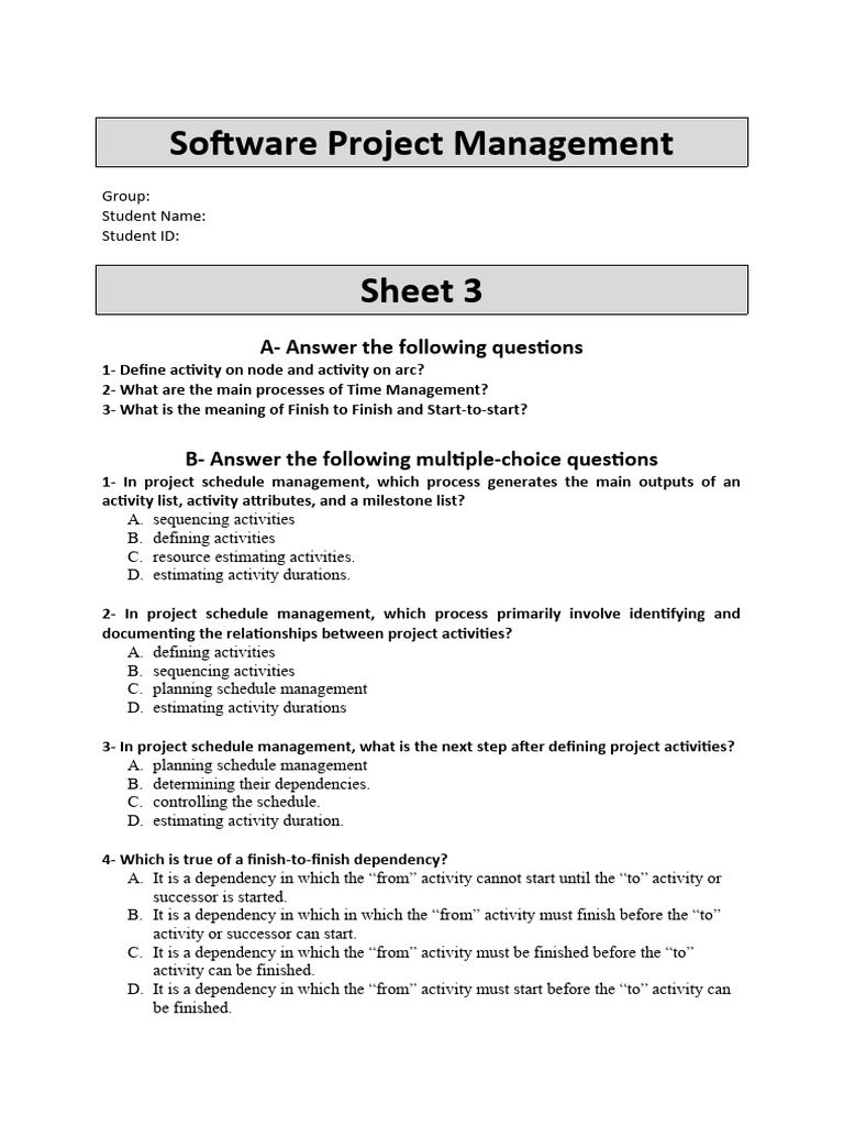 Sheet 3 Students - 24 | Download Free PDF | Project Management | Computing