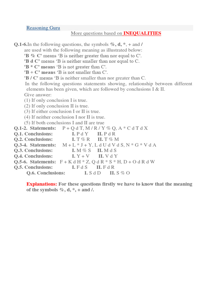 Reasoning Guru | PDF