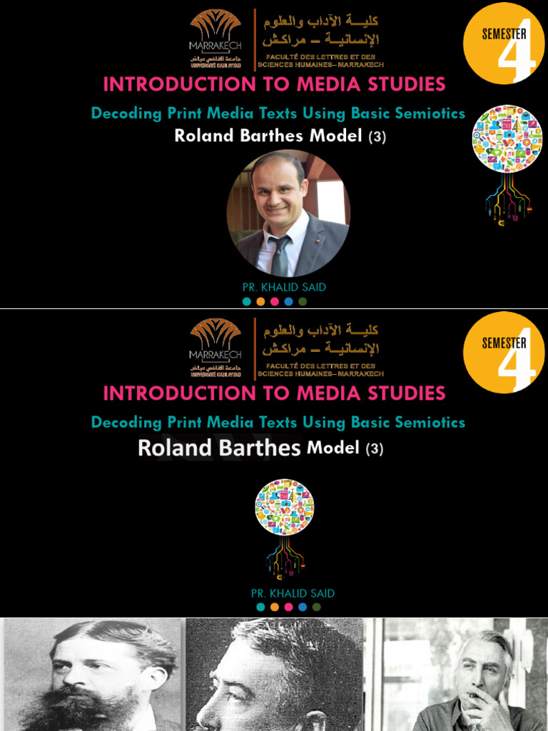 Decoding Print Media Texts Roland Barthes | PDF | Semiotics | Communication