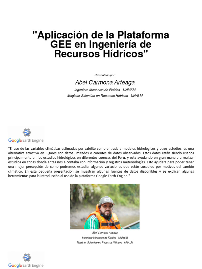 Google Earth Engine en Hidrología | PDF | Inundar | Hidrología