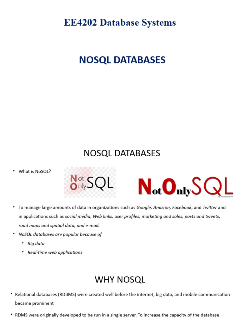 NoSQL Databases | PDF | Databases | Relational Database