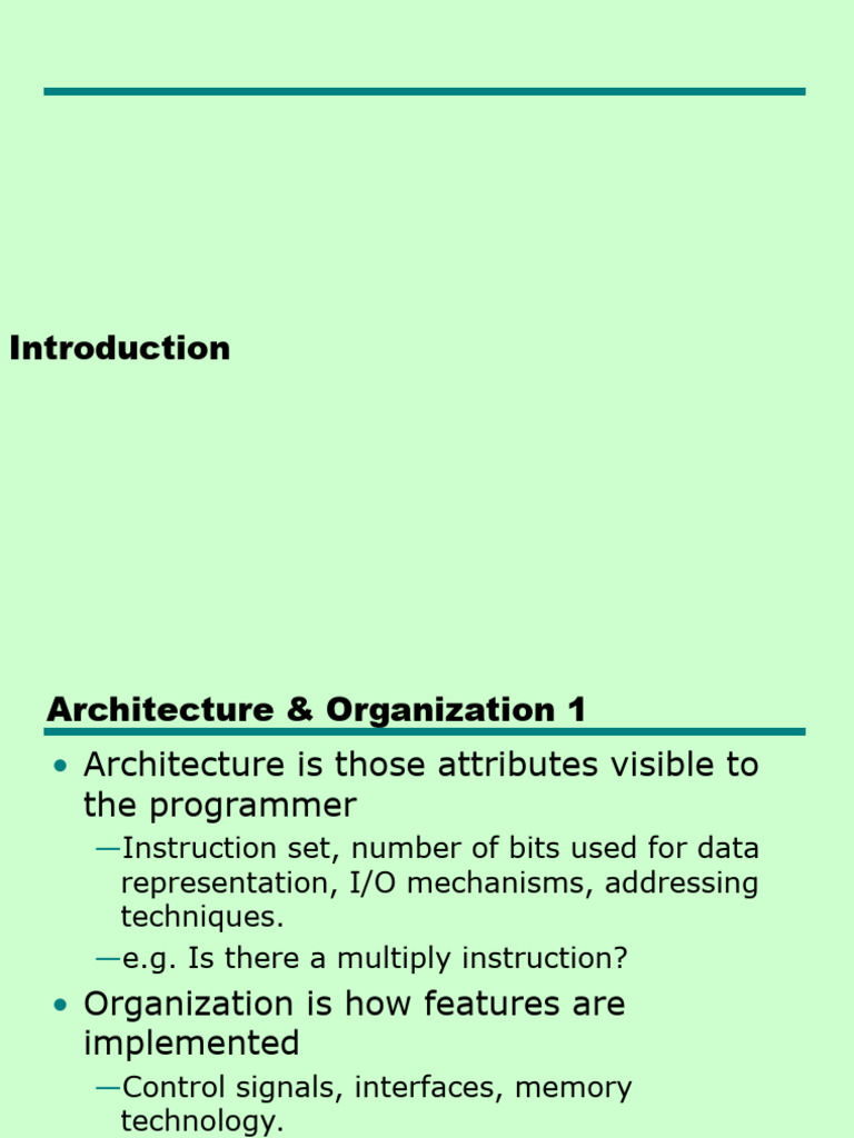 01 Introduction | PDF | Central Processing Unit | Input/Output