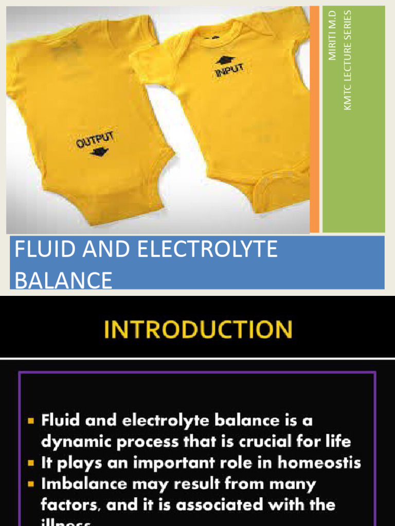 Fluid and Electrolyte Balance | PDF | Electrolyte | Sodium