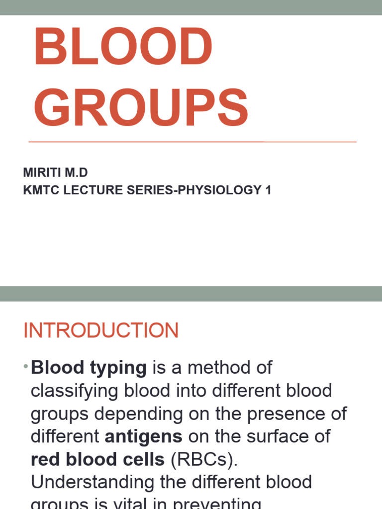 Blood Groups | Download Free PDF | Blood Type | Tissue (Biology)