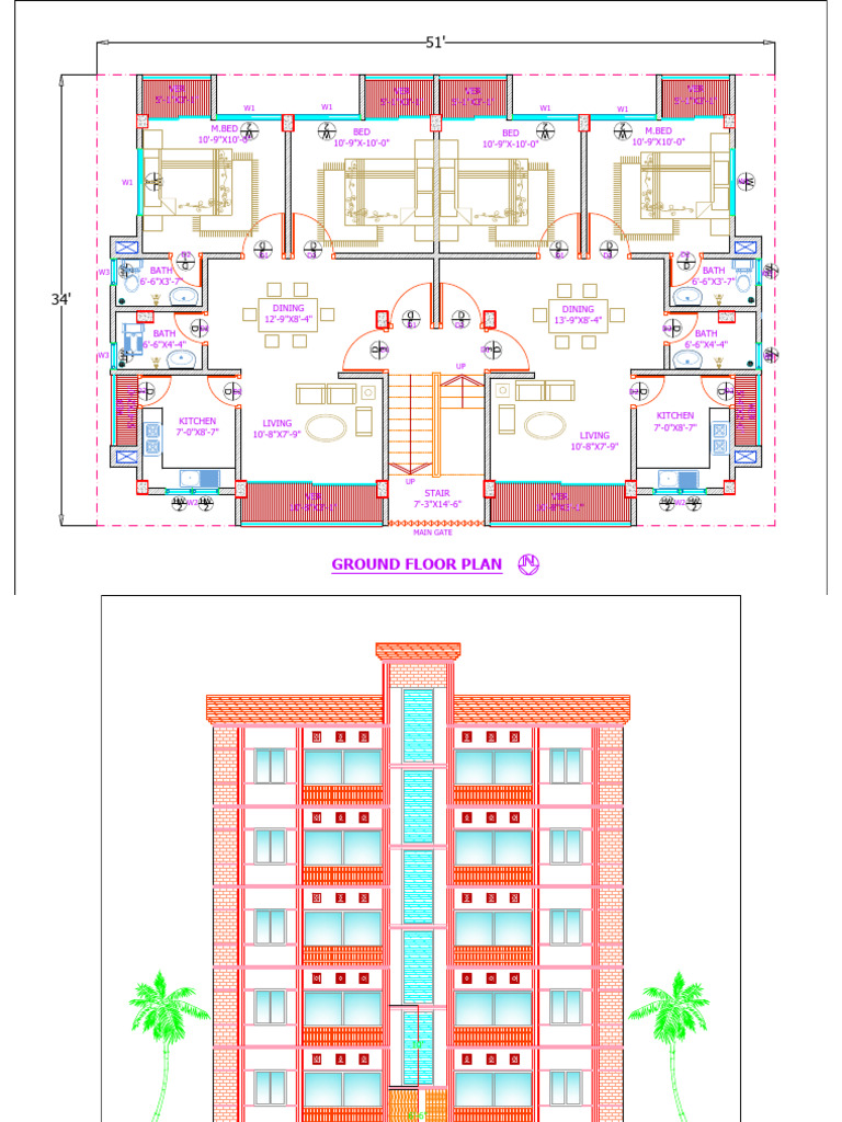 5 Storey Residential Building Plans | PDF
