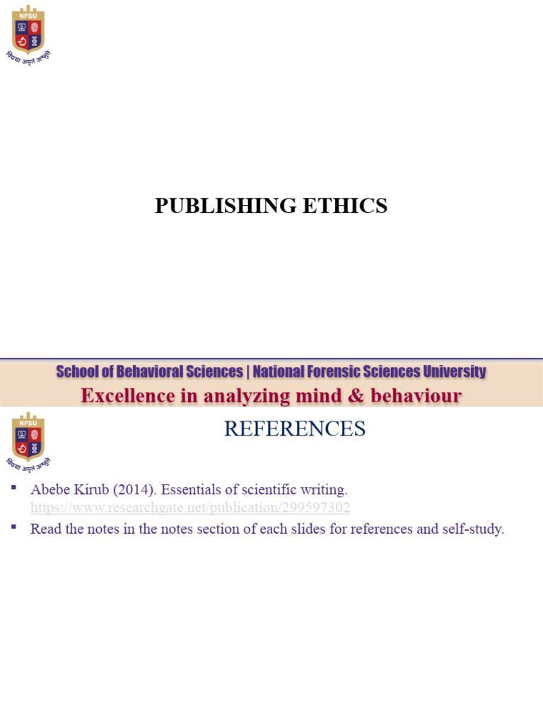 Publishing Ethics | PDF | Behavioural Sciences | Behavior