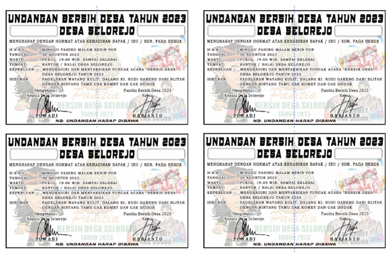 Undangan Wayangan | PDF