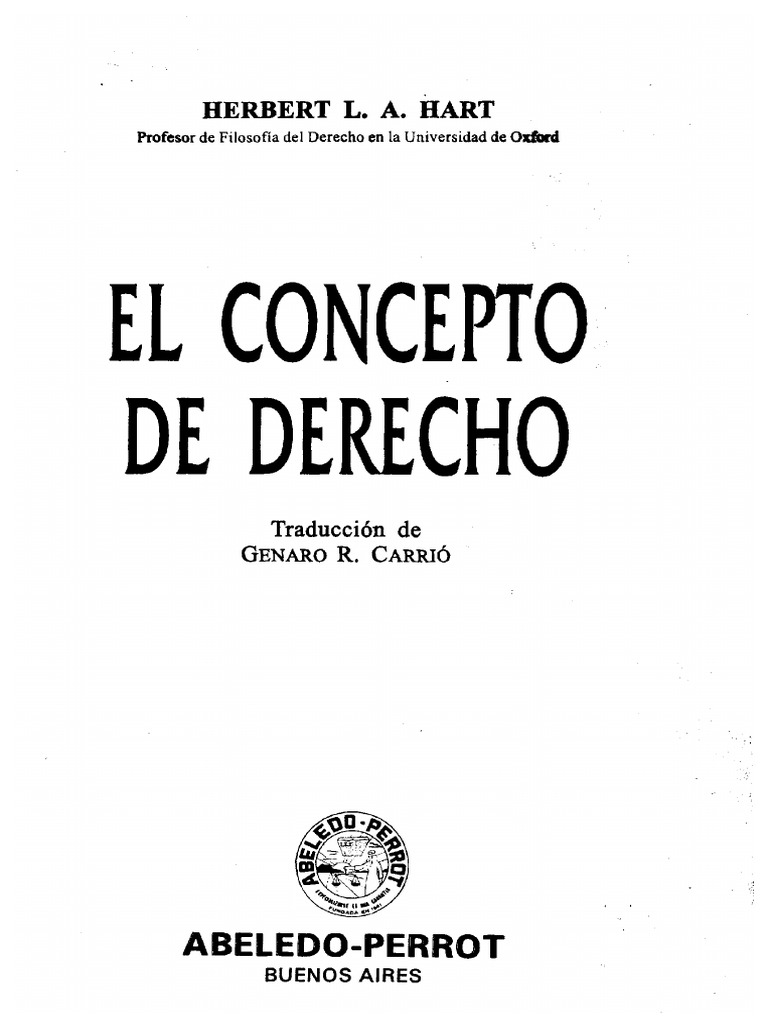 Hart Herbert - El Concepto de Derecho | PDF