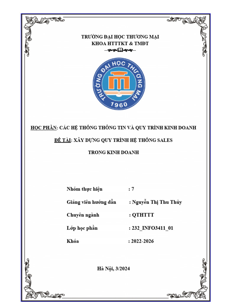 HTTT Va QTKD Nhom 7 | PDF