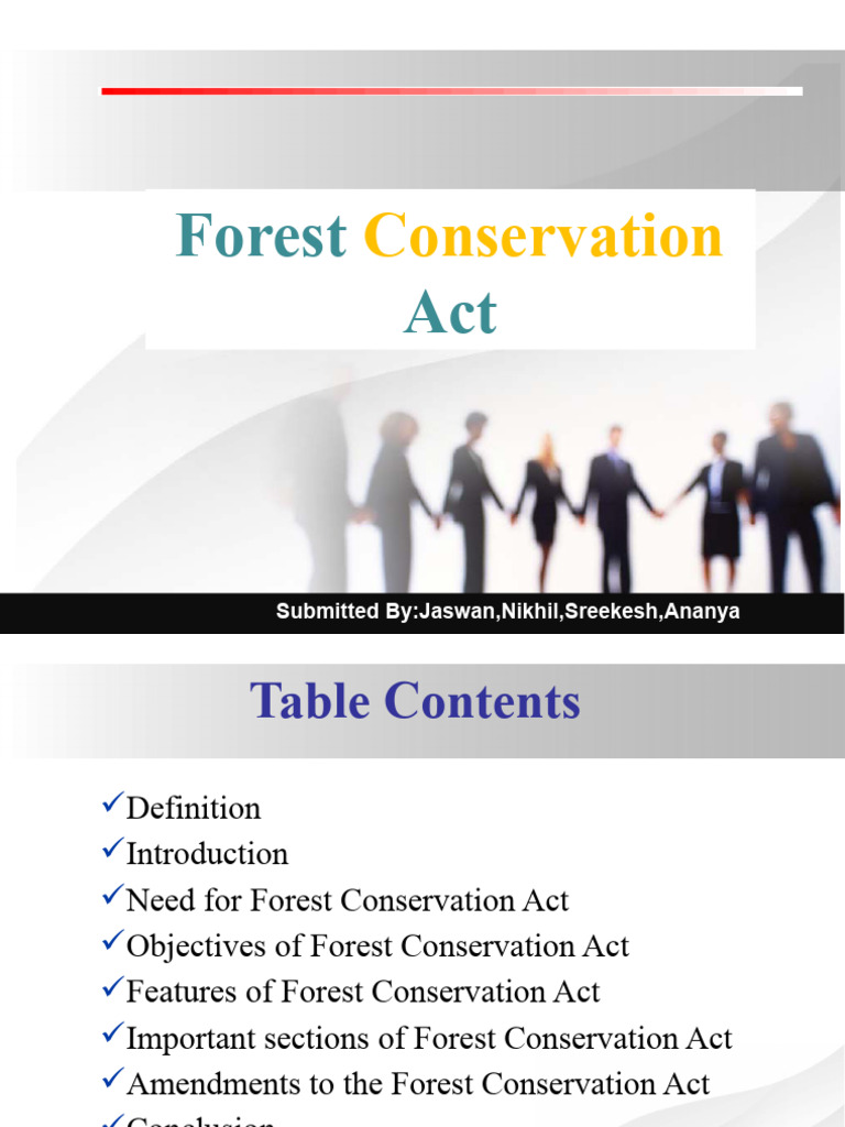 Forest Conservation Act | PDF | Forests | Natural Environment