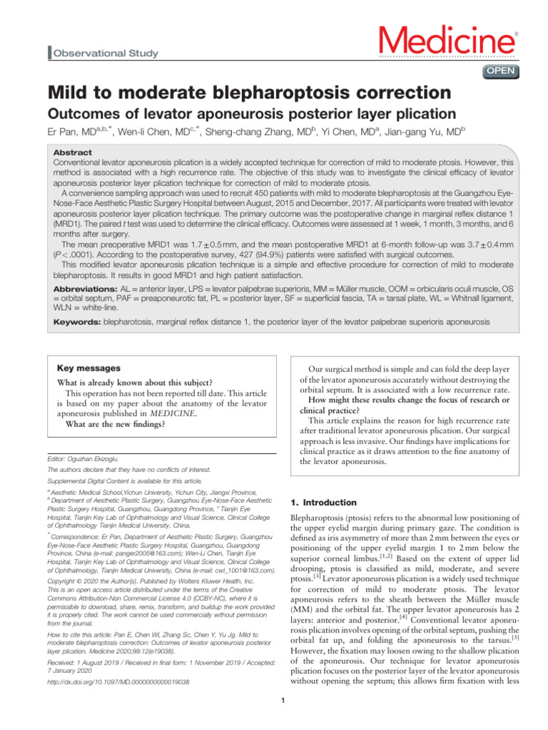Levator Plication Posterior Layer | PDF | Surgical Specialties ...
