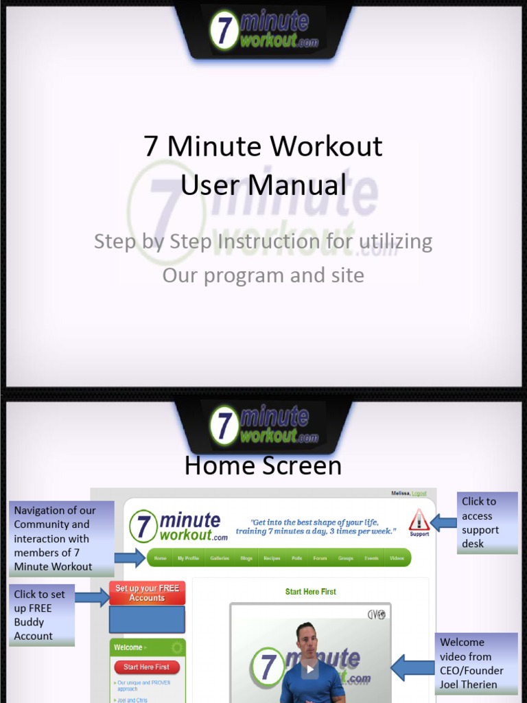 7 Minute Workout Guide | PDF | Hyperlink | World Wide Web