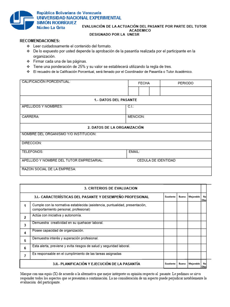 Evaluación Tutor Academico MERCADEO | PDF | Marketing