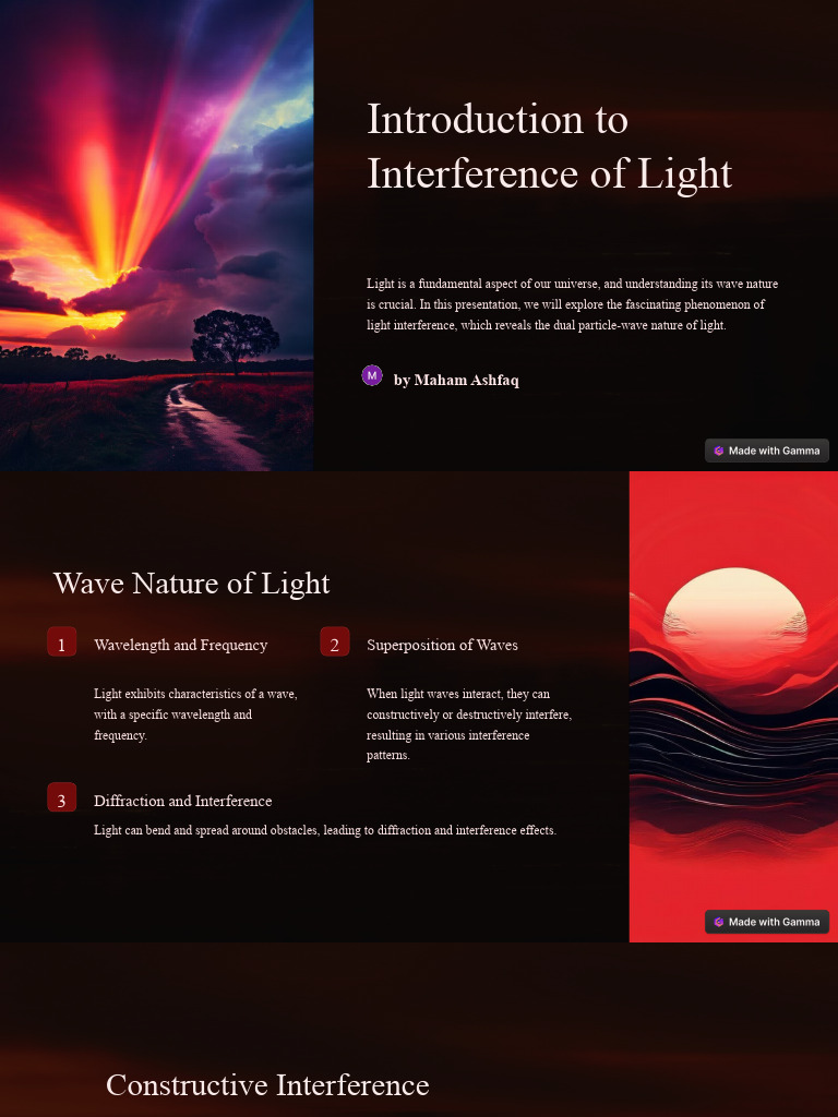 Introduction To Interference of Light | PDF | Diffraction | Wavelength