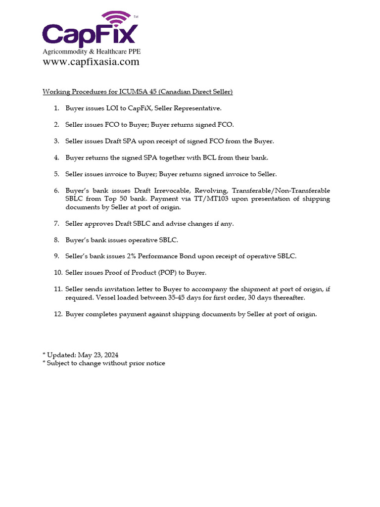 CapFiX Sugar Canadian Supplier | PDF | Finance & Money Management | Law