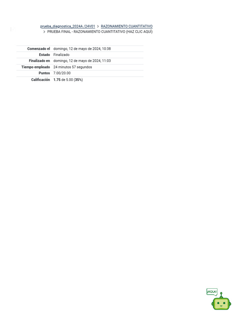 Prueba Final de Razonamiento Cuantitativo | PDF | Fahrenheit | Triángulo