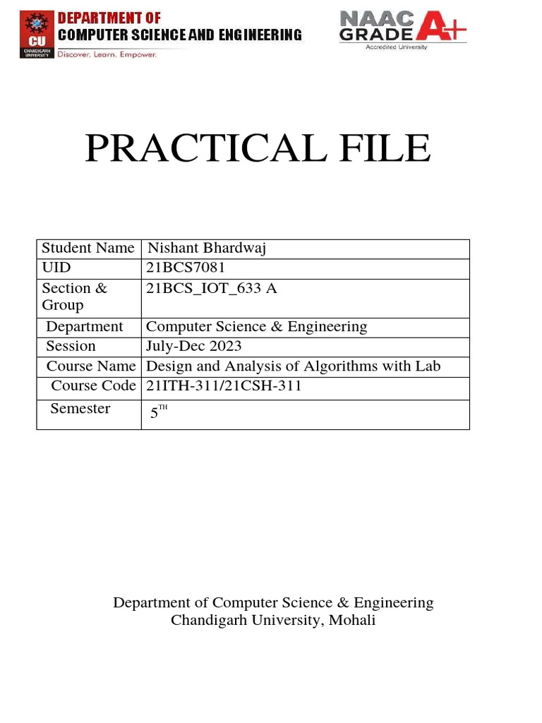 Nishant DAA 1.1 | PDF | Discrete Mathematics | Computing