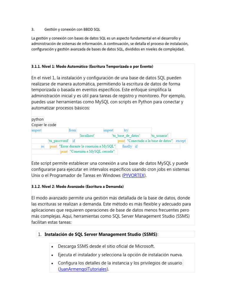 Investigacion U4 y U5 | PDF | SQL | Mi sql