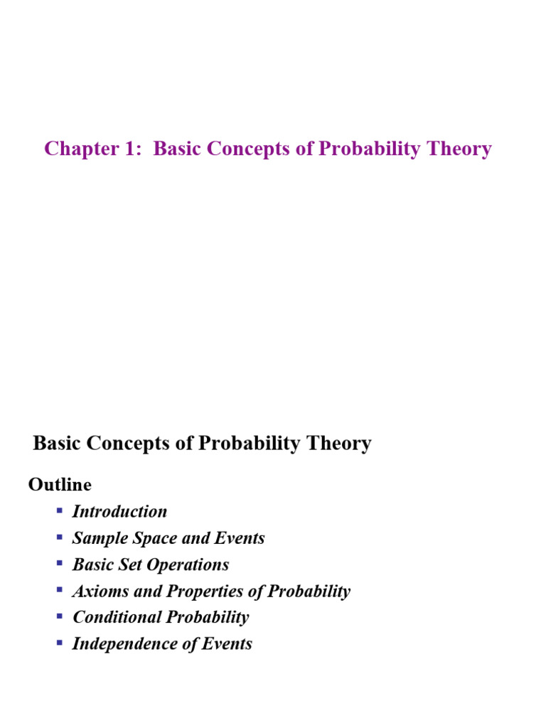Introduction to Probability Concepts | PDF | Probability Theory ...