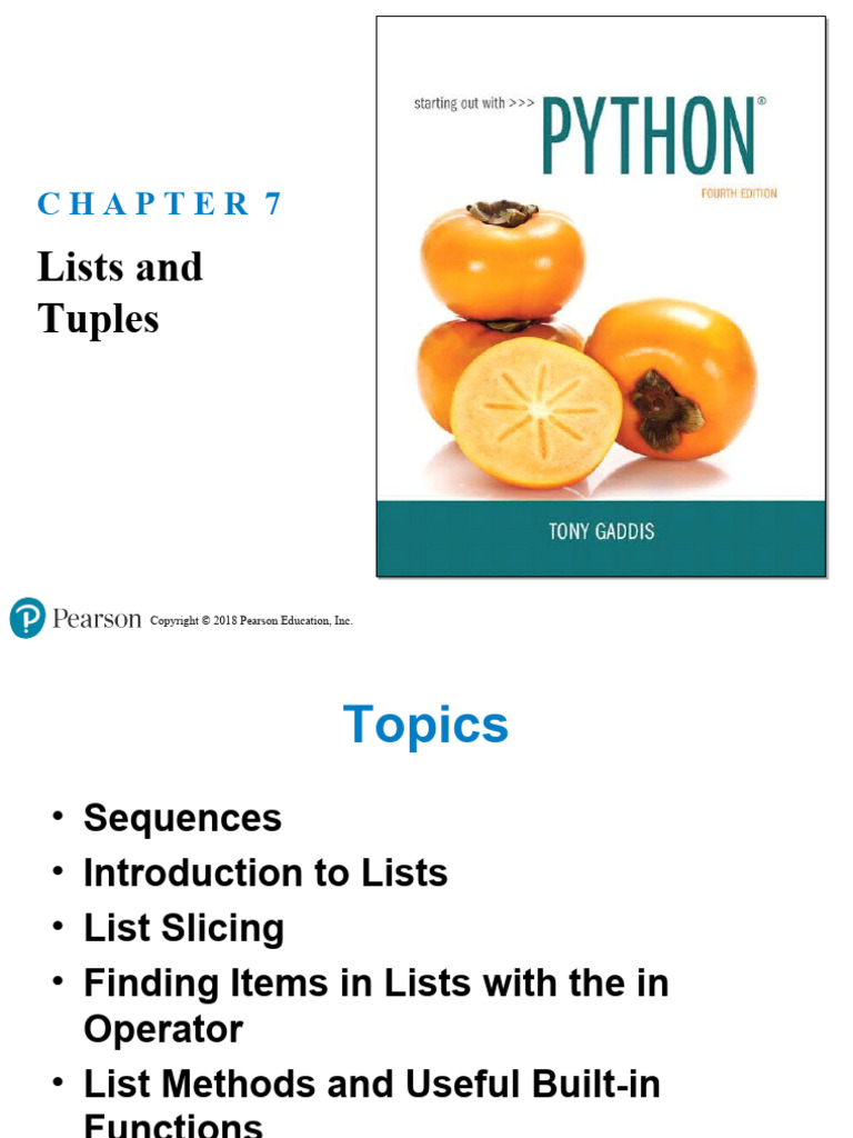 Gaddis Python 4e Chapter 07 | PDF | Parameter (Computer Programming ... Gaddis Python 4e Chapter 07 | PDF | Parameter (Computer Programming ...
