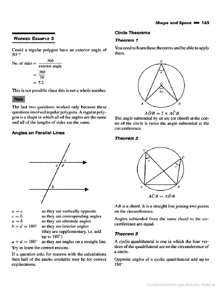 Circle Theorems Chapter 1 | PDF