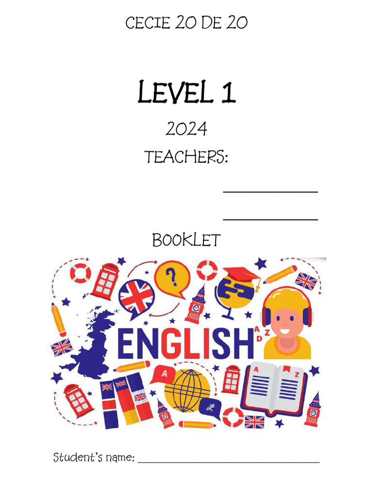 CECIE Level 1 Teacher's Booklet 2024 | PDF