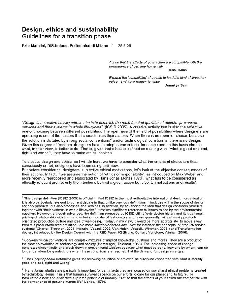 Design Ethics Sustainability | PDF | Sustainability | Innovation
