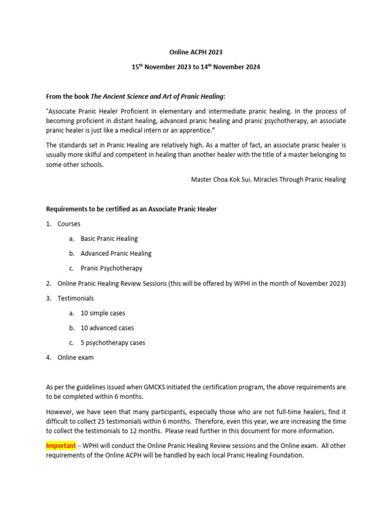 Online ACPH 2023 - Information For Participants | PDF | Faith Healing