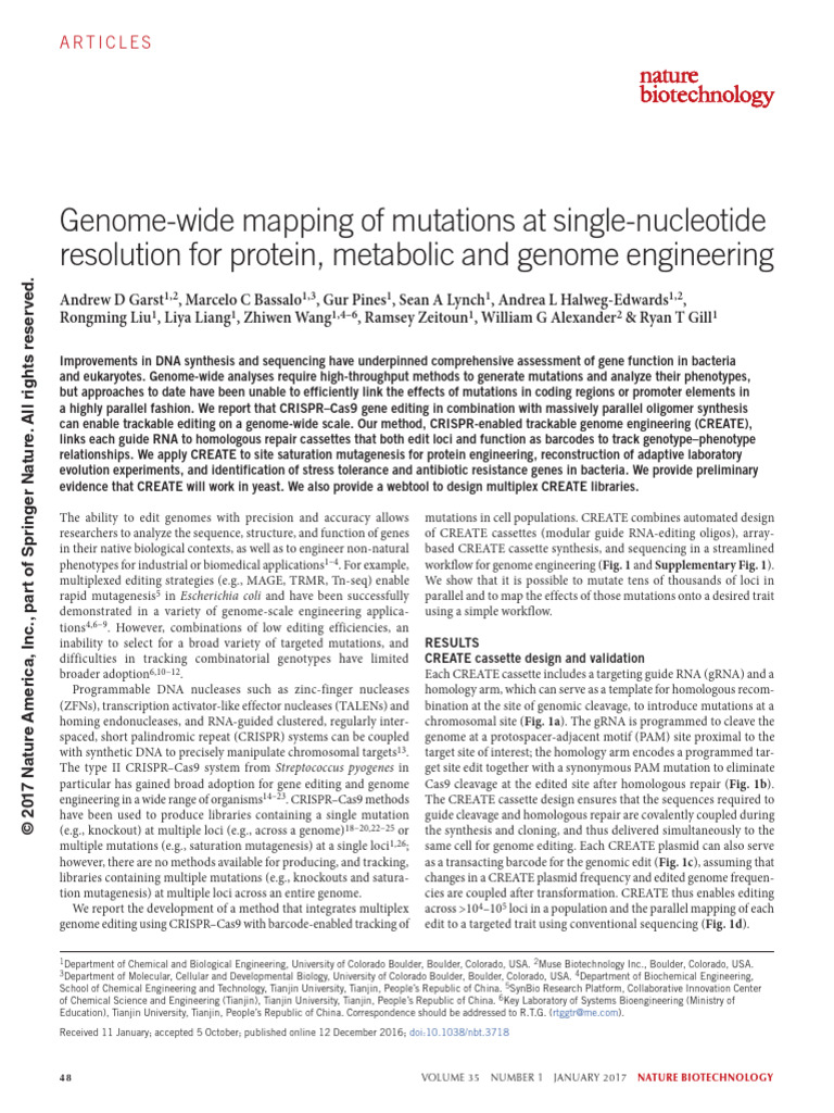 Genome-Wide Mapping of Mutations at Single-Nucleotide Resolution For ...