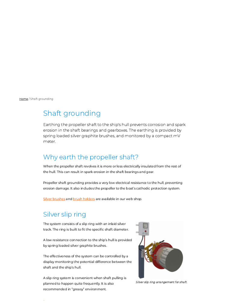 Shaft Grounding - Cathwell | PDF | Corrosion | Propeller