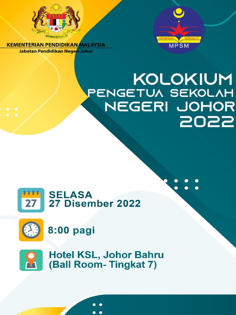 Buku Program Kolokium Pengetua 2022 | PDF