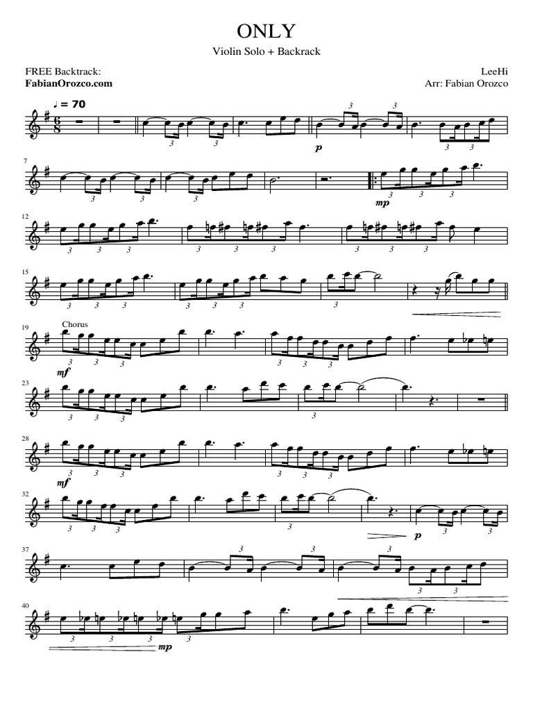 Only Lee Hi Only Lee Hi ViolinSolo Lee Hi | PDF