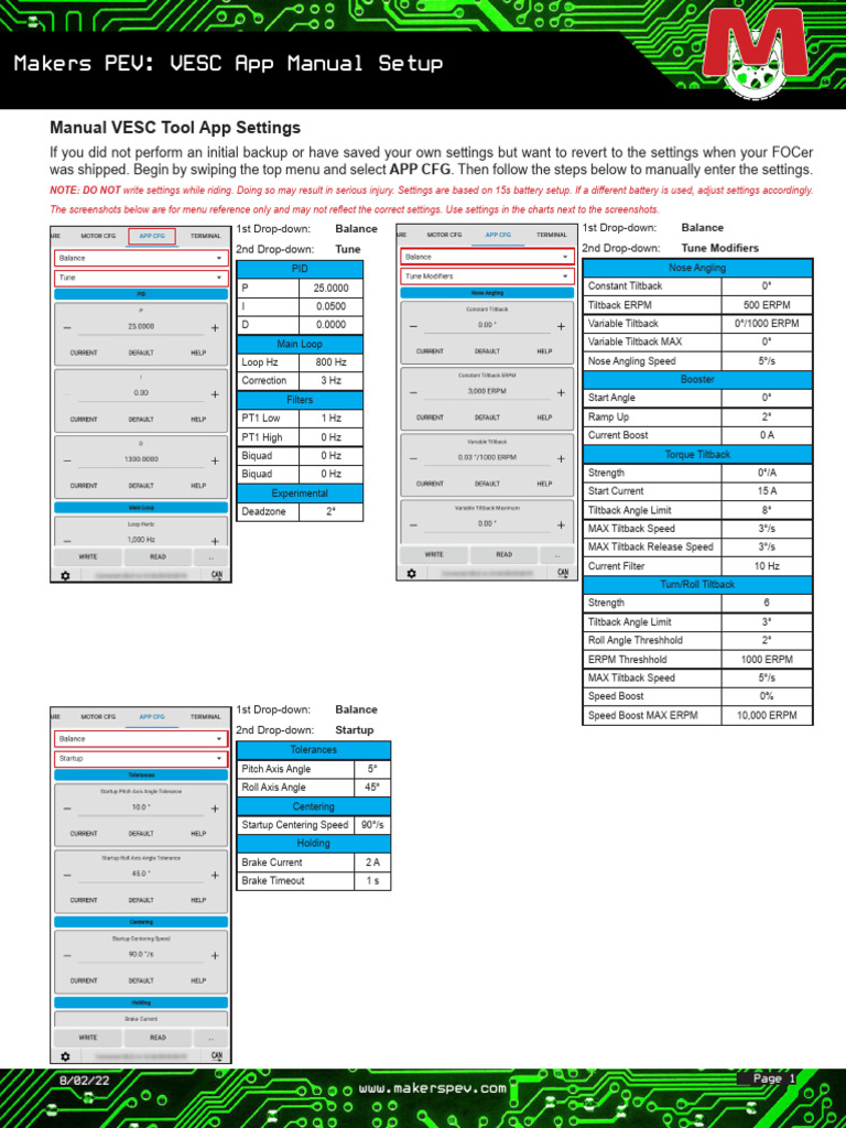 Manual VESC App Settings | PDF | Electrical Engineering