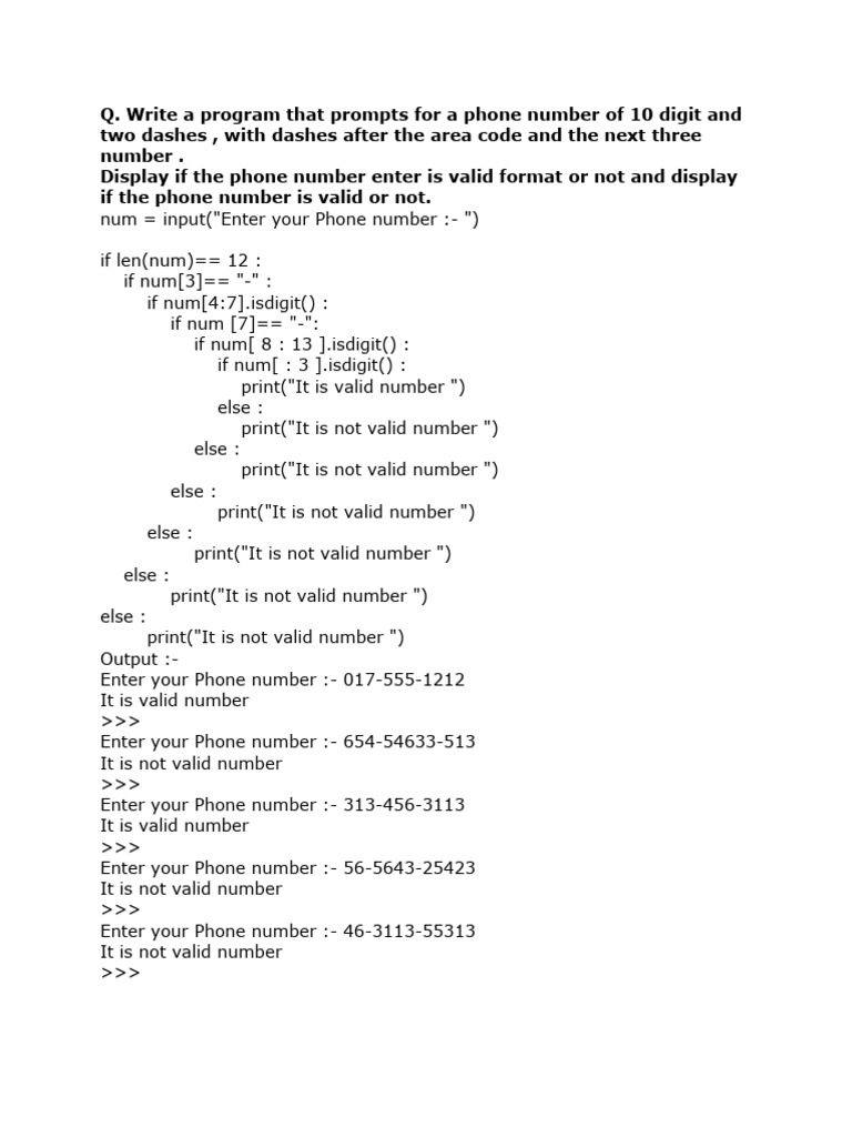 PYTHON TOUR 2 Type C | PDF | Telephone Number | Python (Programming ...