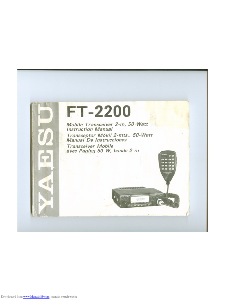 Yaesu FT 2200 | PDF | Internet Search | Internet Search Engines