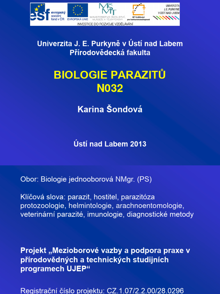 Biologie Parazitů N032 | PDF