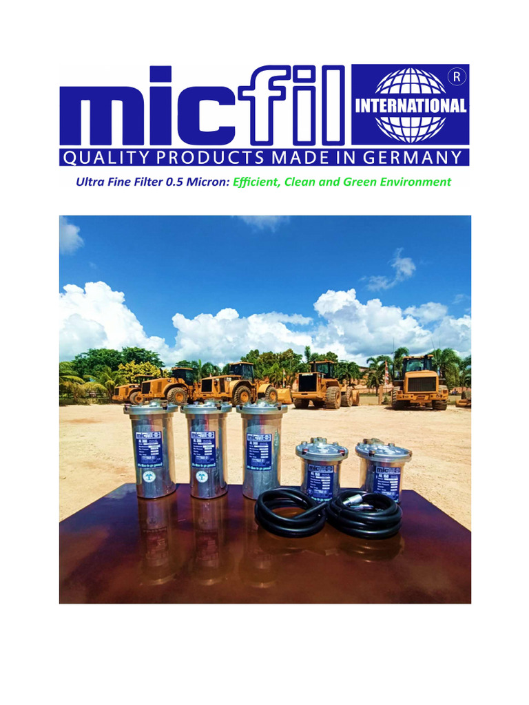 Micfil For Various Heavy Equipment | PDF | Filtration | Biodiesel