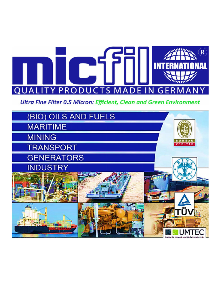 Micfil For Large Volume | PDF | Filtration | Biodiesel