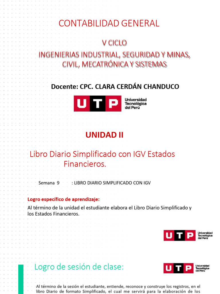 S09 - s2 - Material Libro Diario Formato Simplificado | PDF | Estado financiero | Contabilidad