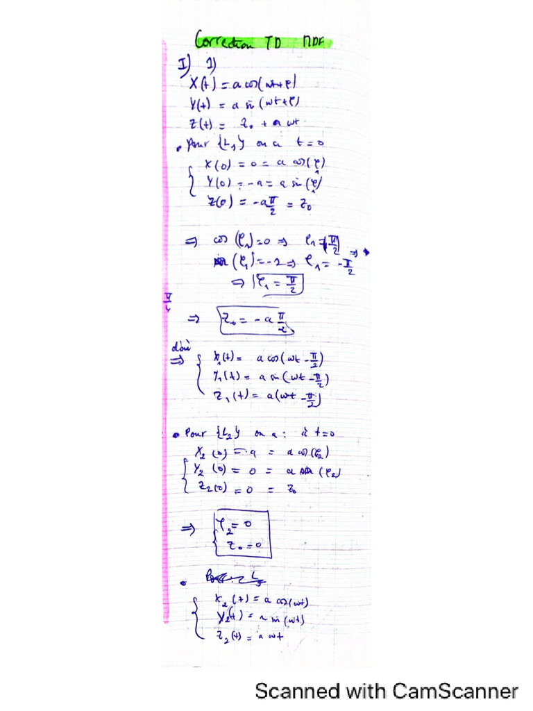 Corr Ex1 2 3 TD Cinematique | PDF