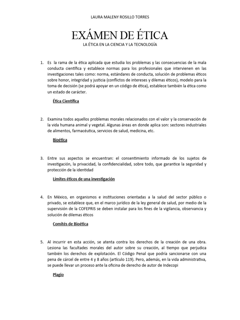 Ética en Ciencia y Tecnología: Fundamentos | PDF | Bioética ...