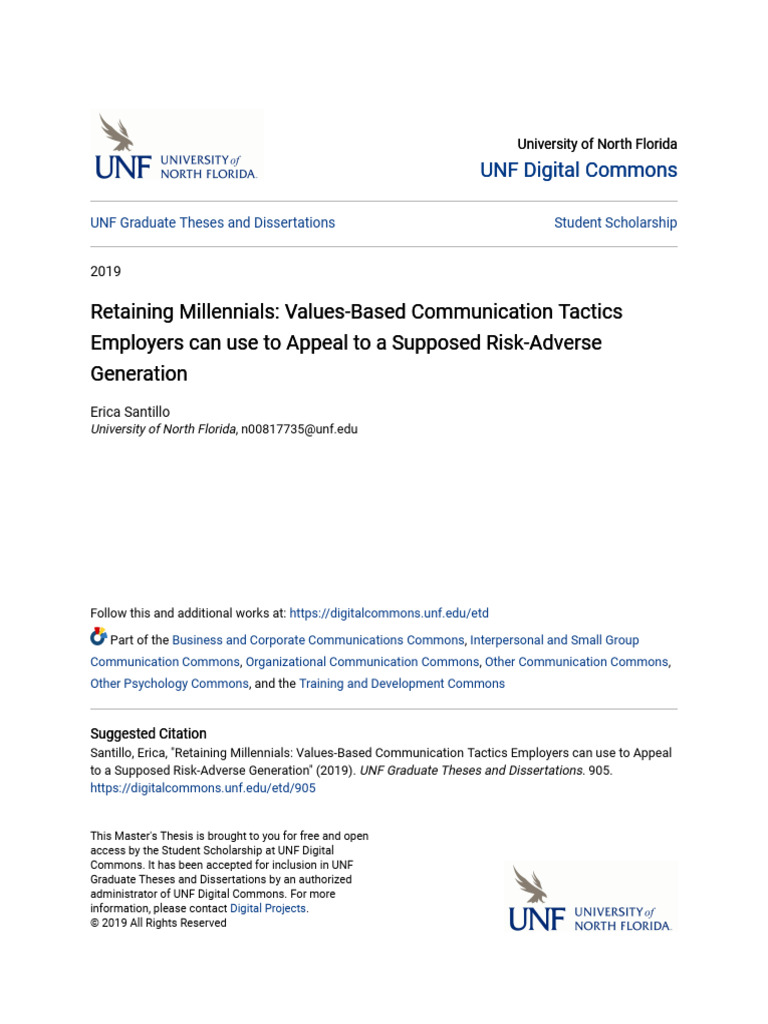 Retaining Millennials - Values-Based Communication Tactics Employe | PDF | Survey Methodology ...