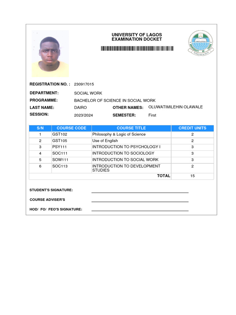 Docket Dairo Oluwatimilehin | PDF | Computing